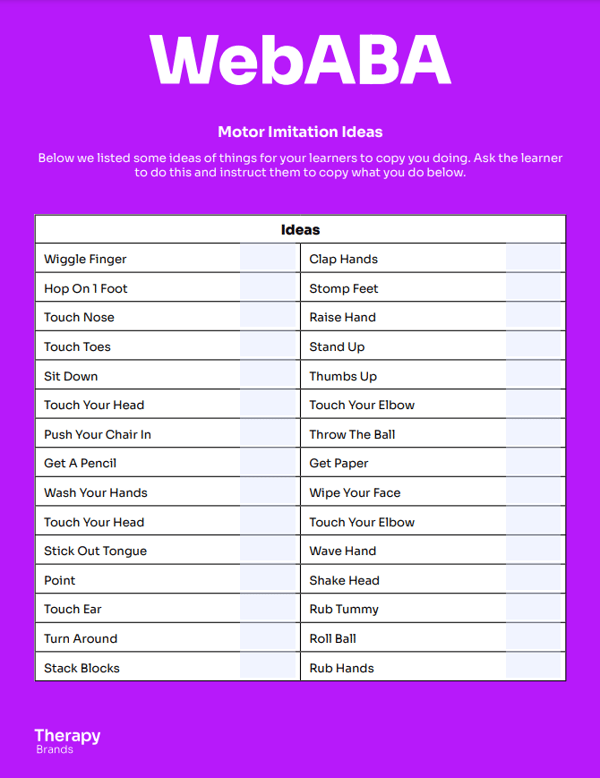 ABA Motor Imitation Tool